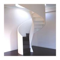 China Modern building customized wood step stair spiral steel staircase for sale