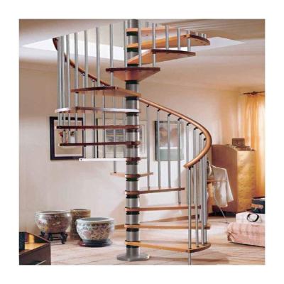 China General direct sales stair step tread wood stairs stylish spiral staircase for sale