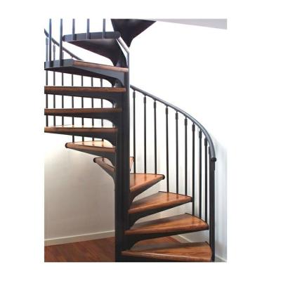 China House project olid wood design spiral steel spiral staircase for homes for sale