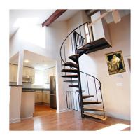 China In simple design wood stair aluminum spiral staircase for sale