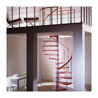 China In simple design wood stair aluminum spiral staircase for sale