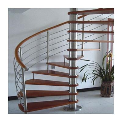 China Factory price low cost wood spiral staircase design factory cutom spiral stairs for sale