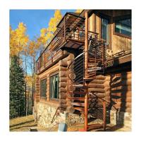 China Used steel beams wooden spiral staircase design high quality indoor spiral stairs for sale
