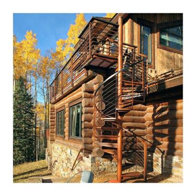 China Used steel beams wooden spiral staircase design high quality indoor spiral stairs for sale