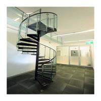 China Used steel beams wooden spiral staircase design high quality indoor spiral stairs for sale