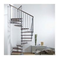 China Apartment wooden spiral stair aluminum spiral staircase design for sale