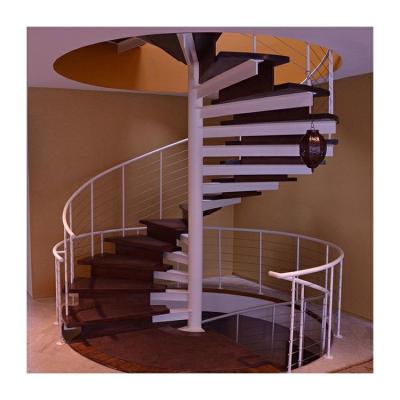 China Central round post indoor steel wood spiral staircase price aluminium spiral stairs for sale