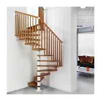 China Central post support indoor steel wood spiral stairs steel spiral staircase outdoor for sale