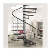 China Central post stringer stainless steel wood spiral stairs decorative spiral staircase for hotel for sale