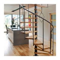 China Modern building chinese style wood stair modern spiral staircase for sale