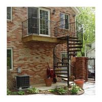 China Steel landing used indoor wood treads spiral stair used spiral staircase for sale for sale