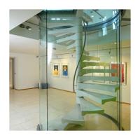 China Steel landing galvanized steel wood spiral stairs modern spiral staircase for sale for sale