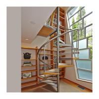 China Foshan factory crystal spiral stairs rubber wooden treads spiral staircase for sale