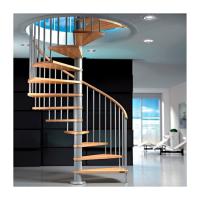 China Foshan factory crystal spiral stairs rubber wooden treads spiral staircase for sale