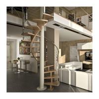 China Factory seller painting steel wooden tread stair simple design style spiral staircase for sale