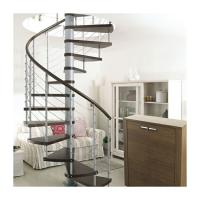 China Residential custom color wooden tread stair helix staircase for sale