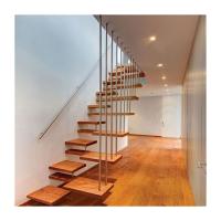 China Residential custom color wooden tread stair helix staircase for sale