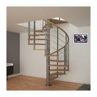 China Used steel beams building spiral wood staircase led spiral stairs for sale