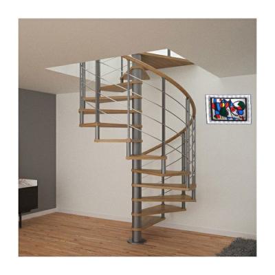 China Used steel beams building spiral wood staircase led spiral stairs for sale