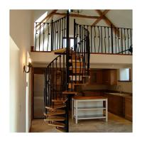 China Used steel beams building spiral wood staircase led spiral stairs for sale