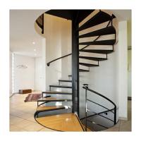 China Used steel beams building spiral wood staircase led spiral stairs for sale
