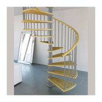 China Small space use price of wood spiral staircase machine modular spiral stairs for sale