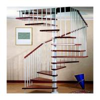 China Central beam metal wooden spiral stair used spiral staircase design for sale