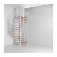 China Condominium steel wood spiral stair interior spiral staircase design for sale