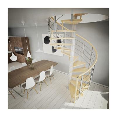 China Foshan factory iron wooden spiral staircase glass spiral stairs for sale