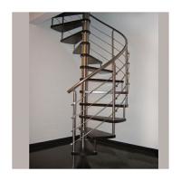China Household individual wood spiral staircase tread solid spiral stairs for sale