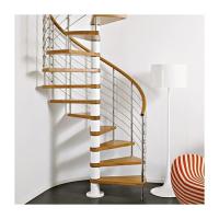 China High quality wood spiral staircase design models for outdoor spiral stairs for sale