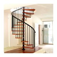 China High quality wood spiral staircase design models for outdoor spiral stairs for sale