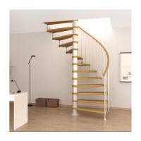 China In simple design laminated wood spiral staircase tread loft spiral stairs for sale