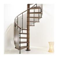 China Central post stringer stainless steel spiral wood staircase indoor spiral stairs for sale