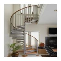 China Ready made house diy spiral stairs steel wood steps spiral staircase for sale