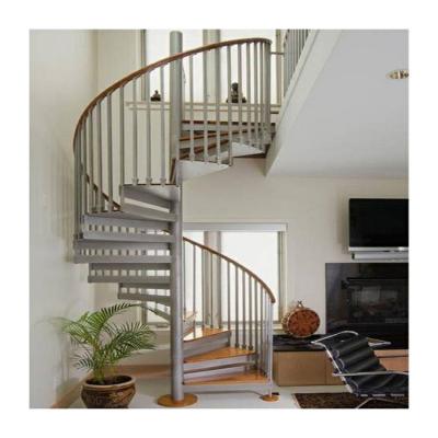 China Ready made house diy spiral stairs steel wood steps spiral staircase for sale