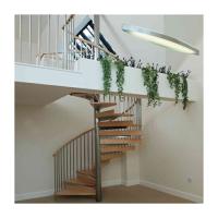 China Ready made house diy spiral stairs steel wood steps spiral staircase for sale