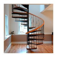 China Made in China teak wood spiral staircase portable spiral stairs for sale