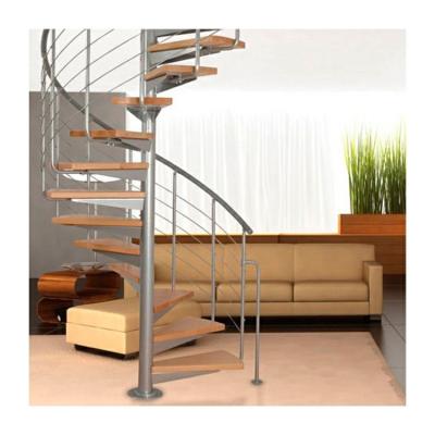 China Step stool glass wood spiral stair modern spiral staircase design for sale