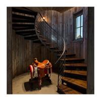 China Central post stringer steel wood spiral staircase prices steel glass spiral stairs for sale