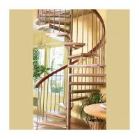 China China factory wooden spiral staircase with single keel customized glass spiral stairs for sale
