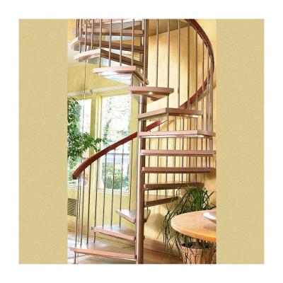 China China factory wooden spiral staircase with single keel customized glass spiral stairs for sale