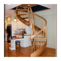 China China factory wooden spiral staircase with single keel customized glass spiral stairs for sale