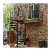 China Steel stringer spiral wooden staircase industrial spiral stairs for sale