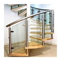 China Steel stringer spiral wooden staircase industrial spiral stairs for sale