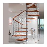 China Step stool prefabricated steel spiral stairs oak tread spiral staircase for sale