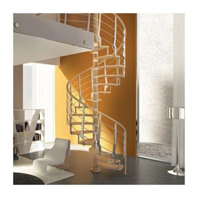 China Fantastic design used steel wood spiral staircase galvanized steel spiral stairs for sale