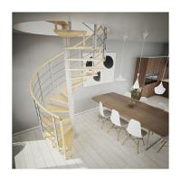 China Factory supplying solid wood steps spiral stairs indoor spiral staircase kits for sale