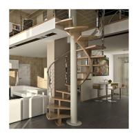 China Factory price steel wood spiral stairs low cost spiral staircase design for sale