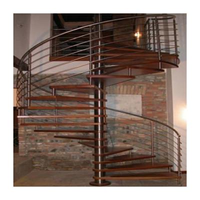 China Factory supply wood spiral staircase prices spiral log stairs for sale